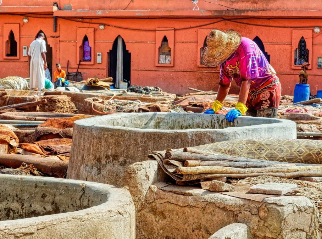 Les tanneries de Marrakech